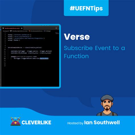 Verse Subscribe Event To A Function Community Tutorial