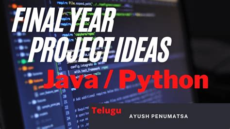 Final Year Project Ideas In Telugu Ayush Penumatsa Shorts