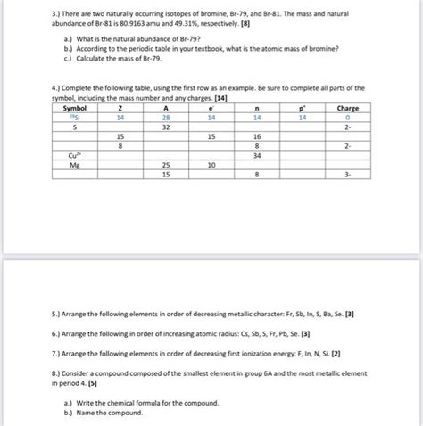Solved 3 There Are Two Naturally Occurring Isotopes Of