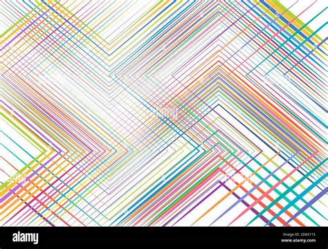 Modern Vivid Vibrant Geometric Structure Network Chaotic Jumble Of Straight Angular