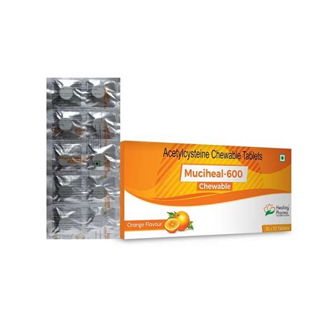 Muciheal Chewable Acetylcysteine 600mg Chewable Tab At ₹ 250 Strip Jaripatka Nagpur Id