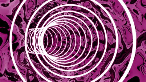 Abstract Spreading Signal Rings Creating Tunnel Effect Seamless Loop