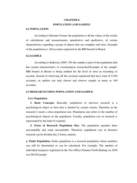 Population And Sample Pdf Sampling Statistics Survey Methodology