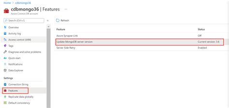 Обновление версии Mongo Azure Cosmos Db For Mongodb Microsoft Learn
