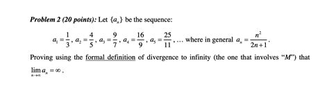 Solved Problem 2 20 Points Let An Be The Sequence
