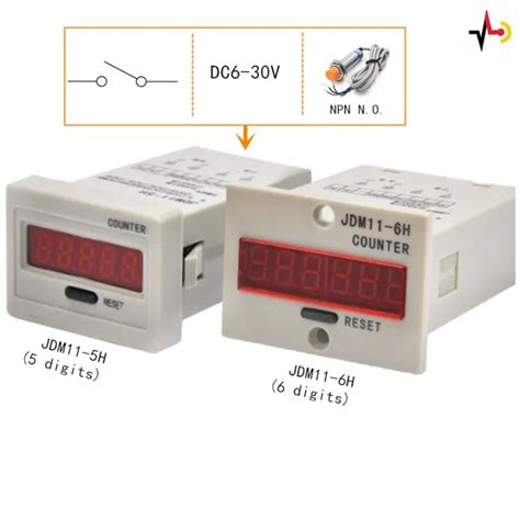 Digital Counter JDM H H DC V ON OFF NPN Sensor Switch Input Digits Electronic