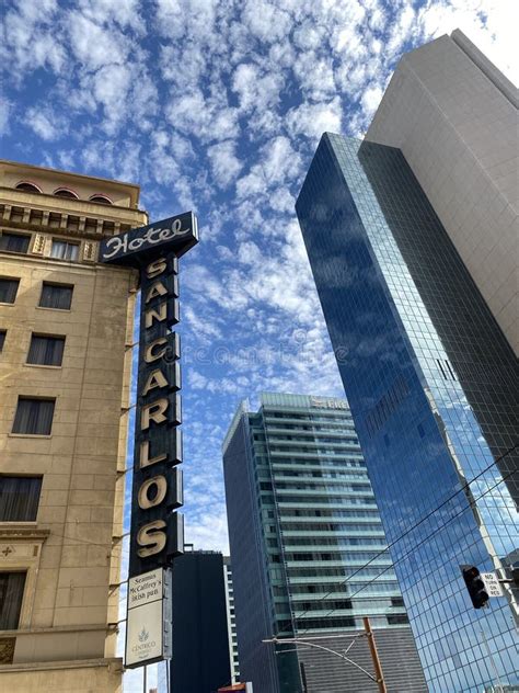 Exterior And Neon Sign For The Hotel San Carlos In Downtown Phoenix