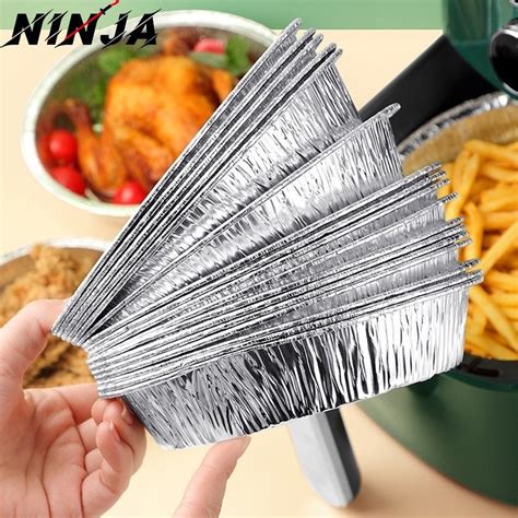 10pcs Special Tin Foil Plate For Air Frying Pan Baking Disposable Oil