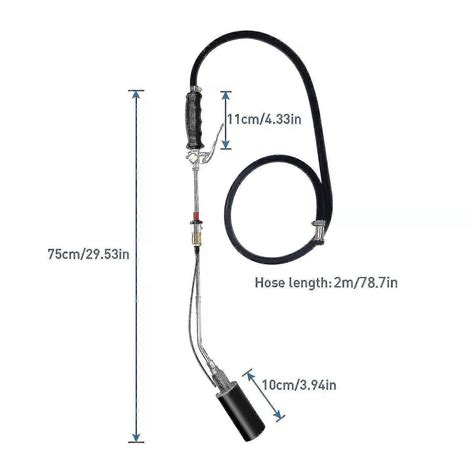 Propane Torch Weed Burner With Electronic Ignition Switch 6 6ft Hose For Ice Snow Melting Lawn