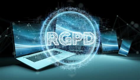 digital gdpr interface over tech devices 3d rendering stock