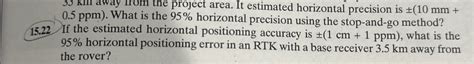 Solved 1522 ﻿if The Estimated Horizontal Positioning