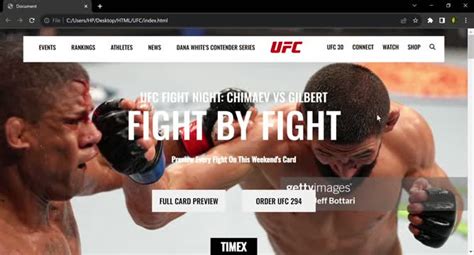 Created A Ufc Clone Using Html Css And Javascript Aaqib Bashir Mir Posted On The Topic