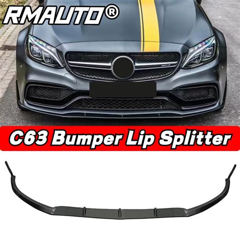 메르세데스 벤츠 C63 Amg 자동차 앞 범퍼 립 스플리터 스포일러 디퓨저 바디 키트 2014 2018 자동차 액세서리