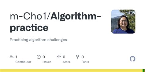Github M Cho1algorithm Practice Practicing Algorithm Challenges