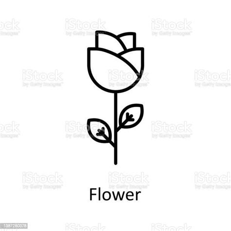 꽃 벡터 개요 아이콘 디자인 그림입니다 흰색 배경 Eps 10 파일에 부활절 기호 0명에 대한 스톡 벡터 아트 및 기타 이미지 0명 개념 꽃 식물 Istock