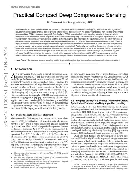 Pdf Practical Compact Deep Compressed Sensing