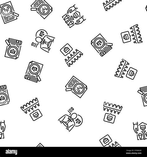 Corporate Law Compliance Seamless Pattern Vector Stock Vector Image