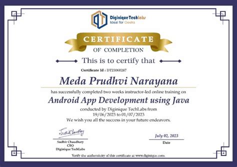 meda prudhvi narayana on linkedin androiddevelopment internship java diginiquetechlabs