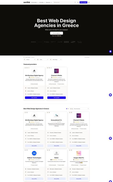 Sortlist Top Ten Placement On Sortlists Prestigious Web Design Agencies List Iark Digital