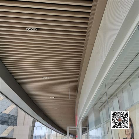 花生木纹铝格栅铝方通吊顶铝格栅 广东铝邦建材有限公司