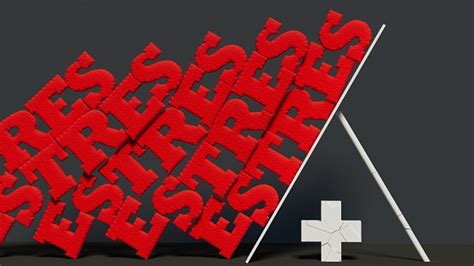 스트레스가 건강을 파괴하는 방법에 대한 그래픽 표현 빨간색 텍스트 조각난 흰색 십자가 3d 그림 개념 정신 건강 스페인어 수평 3차원 형태에 대한 스톡 사진 및 기타 이미지