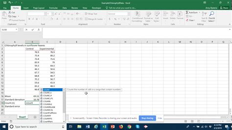 Statistical Calculations In Excel Jordhound