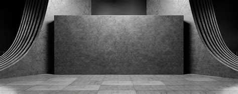 제품에 대한 구체적인 배경 콘크리트 시멘트 연단 어두운 콘크리트 내부 당신의 디자인을 위한 시멘트 배경 제품 프레젠테이션을 위한 콘크리트 인테리어 템플릿입니다 3d 렌더링
