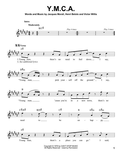 Ymca Clarinet Sheet Music At Don Tritt Blog