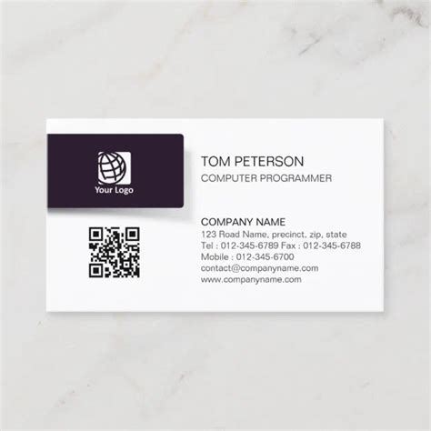 Computer Programmer Technical Skills Business Card Zazzle