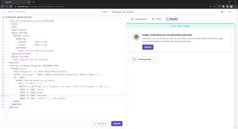 Error Occured In Exercise Kindergarten · Issue 118 · Exercismabap