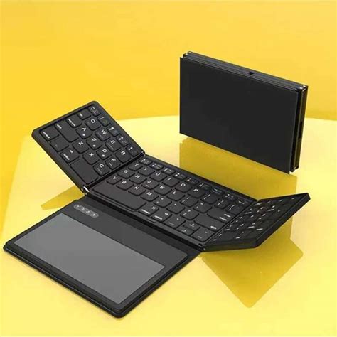 Promo Ursico Keyboard Wireless Bluetooth Foldable Rechargeable With Touchpad B055 Keyboad Kibord