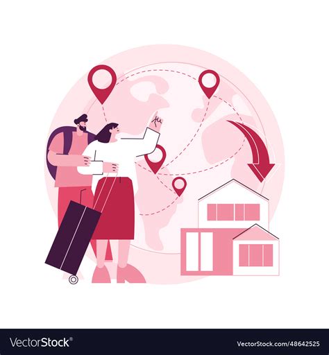 Return Migration Abstract Concept Royalty Free Vector Image