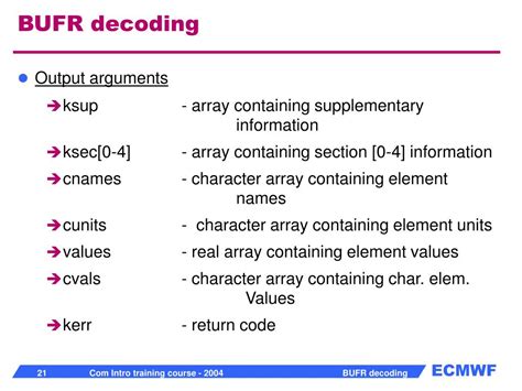 Ppt Bufr Decoding Powerpoint Presentation Free Download Id3890306