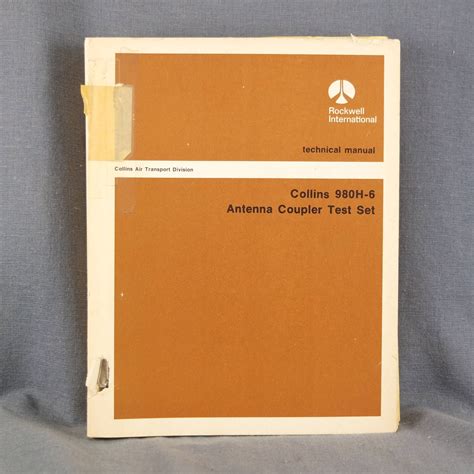 Collins 980h 5 Antenna Coupler Test Set Technical Manual Collins Book Shop