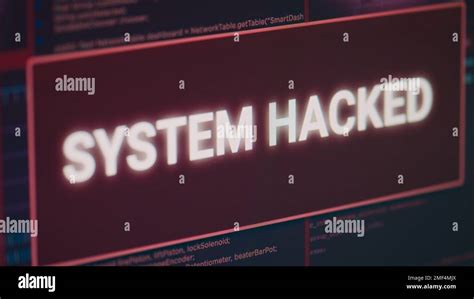 Hacked System Alert Message Flashing On Computer Screen Showing