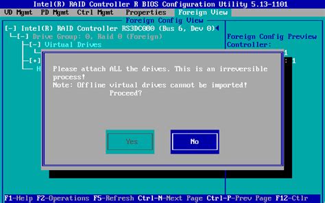 importing foreign raid arrays on intel 12g hardware raid controllers