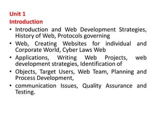 Web Technology UPTU UNIT 1 PDF Internet Computing Web Technology UPTU UNIT 1 PDF Internet Computing