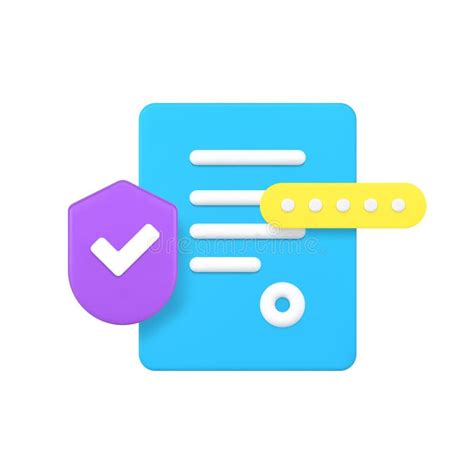 Document Information Protection Business Confidential Privacy Check 3d