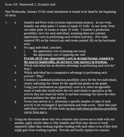 Solved Econ 110 Homework 2 20 ﻿points Totaldue Wednesday