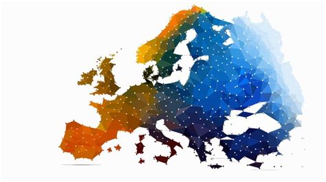 Euro Database Model Triangle Mosaic Icon Mesh Structure Premium Ai