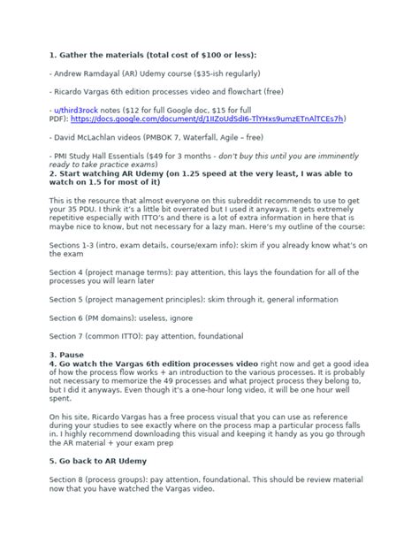 lazy man s guide to pass pmp frm redditt pdf project management