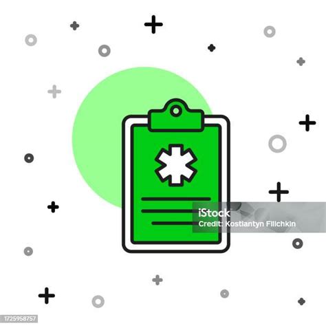 흰색 배경에 격리된 임상 기록 아이콘이 있는 채워진 개요 의료 클립보드 건강 보험 양식 처방전 건강 검진 표시 보고서 벡터 가득 찬에 대한 스톡 벡터 아트 및 기타 이미지