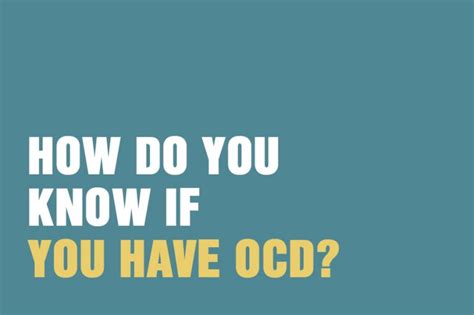 How Do You Know If You Have Ocd Talking Therapy With Tac