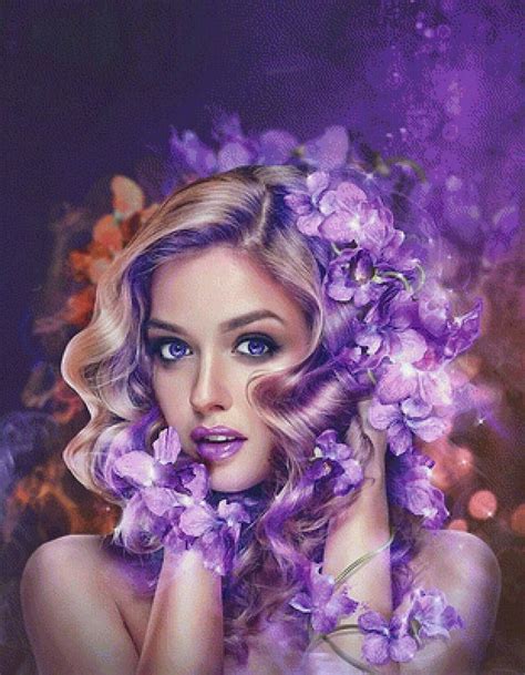 Девушка в сиреневом 57 фото