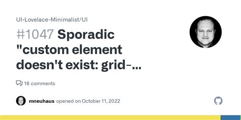 sporadic custom element doesn t exist grid layout errors · issue