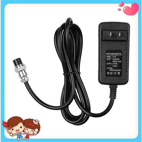 อะแดปเตอร์พาวเวอร์ซัพพลาย Ac 15v 230ma 4 Pin ปลั๊ก Eu แบบเปลี่ยน
