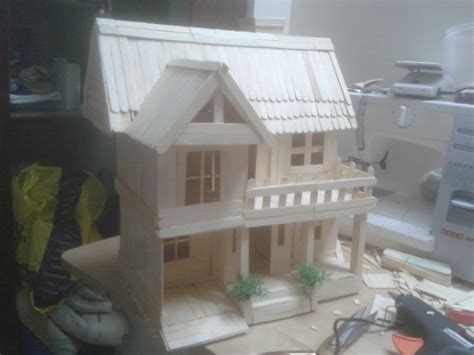 Priya S Crafty World How To Make A Model House With Ice Cream Sticks