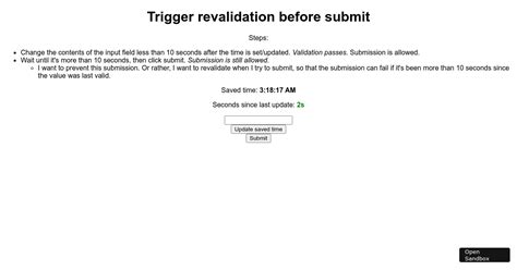 force revalidation on submit react final form forked codesandbox