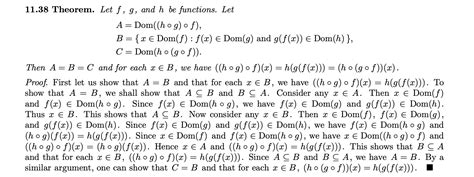 Solved 11 38 Theorem Let F G And H Be Functions Let Chegg Com