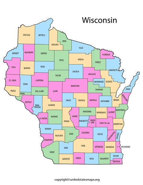 Counties In Wisconsin By Size At Myra Christiano Blog